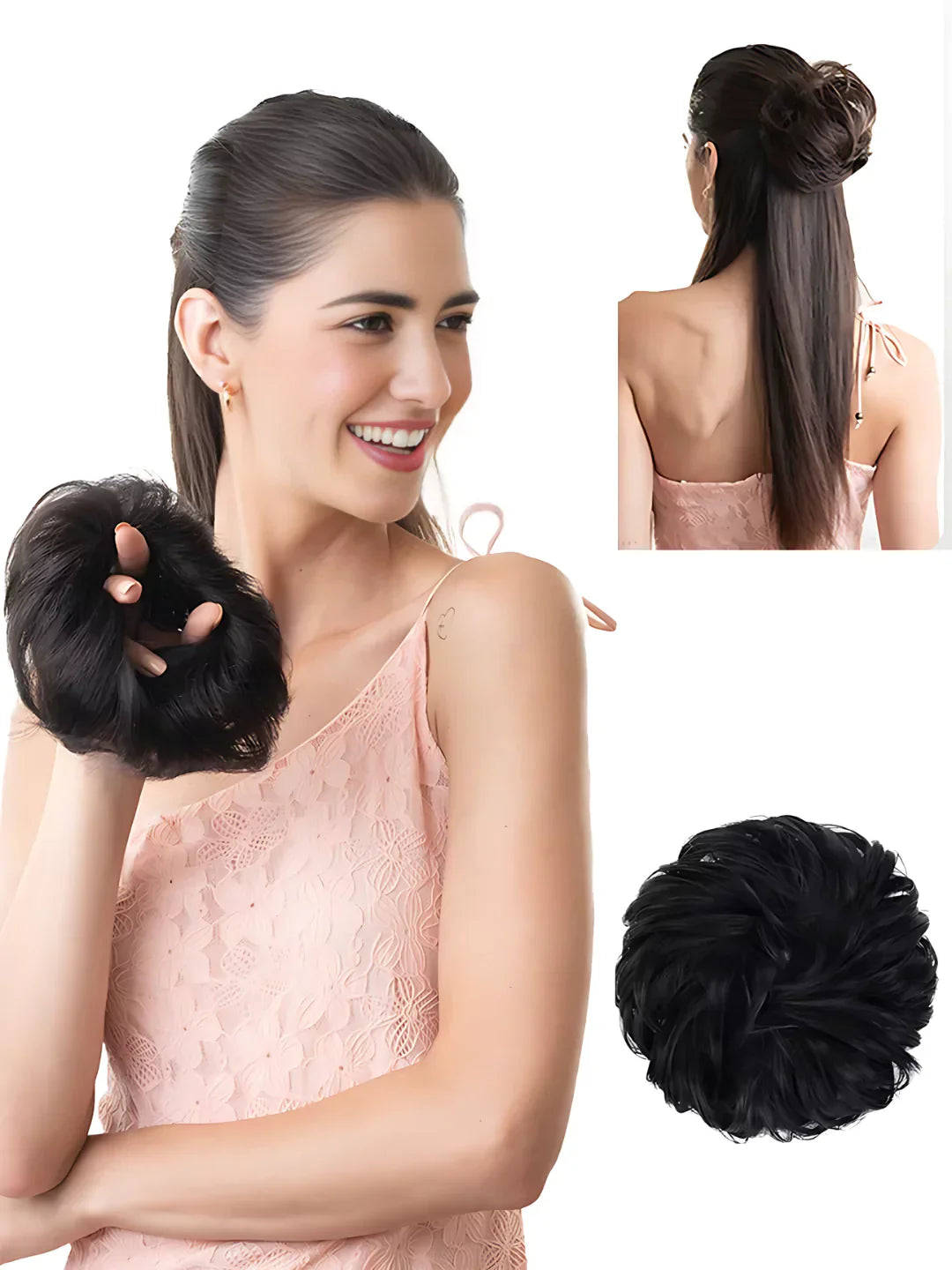 Premium Messy Bun Hair Scrunchies – Ponytale